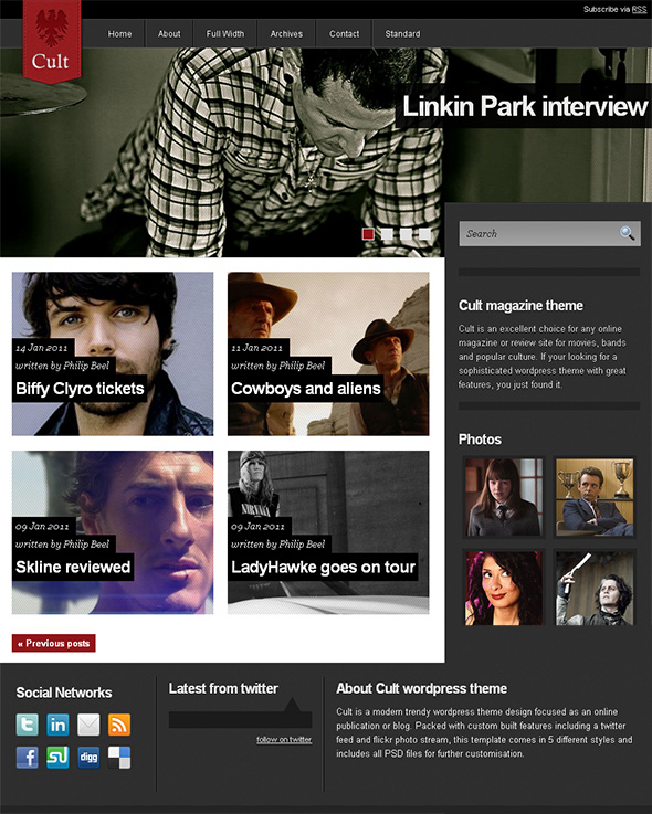 Top 10 Best Rock n’ Roll WordPress Themes for Musicians – Bloggrrr.com